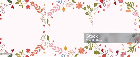 주위에 꽃 나뭇잎 하트의 화환이 있는 아름다운 인사말 카드 인사말 카드 결혼식 초대장 생일 및 기타에 대한 밝은 그림 벡터 개화기에 대한 스톡 벡터 아트 및 기타 이미지