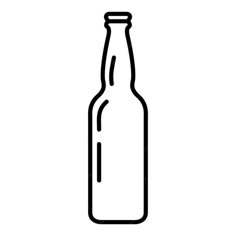 Premium Vector Vector Outline Glass Beer Bottle Icon