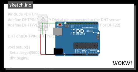 Temperature And Humidity Wokwi Esp32 Stm32 Arduino Simulator