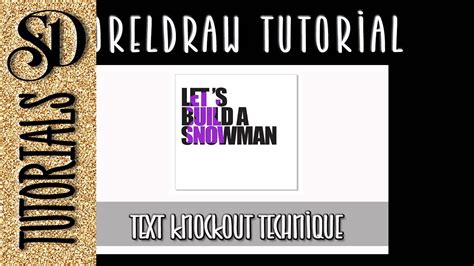Coreldraw Text Knockout Technique Youtube