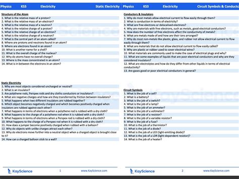 All Physics Ks3 Booklets With Answers Teaching Resources