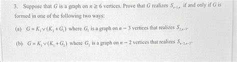 solved suppose that g ﻿is a graph on n≥6 ﻿vertices prove