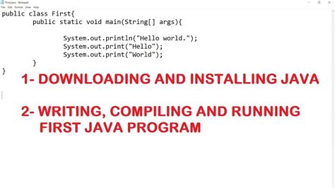 Java Programming Basics Installing Jdk And Creating Your First Program