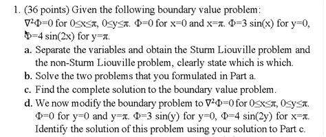 Solved Points Given The Following Boundary Value Chegg Com