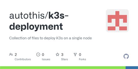 Github Autothisk3s Deployment Collection Of Files To Deploy K3s On A Single Node