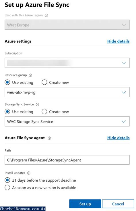 Set Up Azure File Sync In Windows Admin Center Version 1910 Charbel