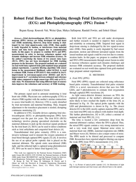 Robust Fetal Heart Rate Tracking Through Fetal Electrocardiography Ecg And Photoplethysmography