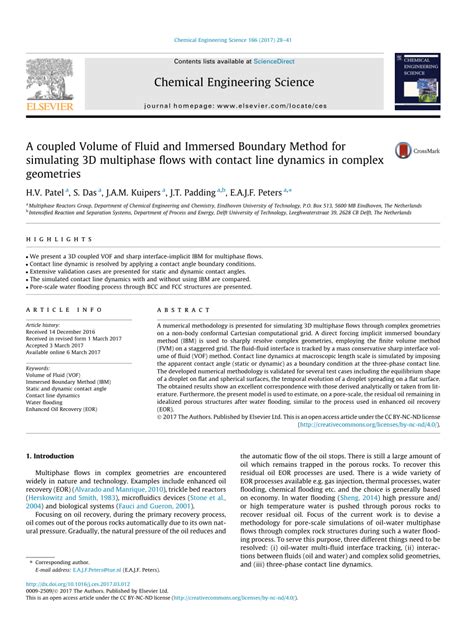 Pdf A Coupled Volume Of Fluid And Immersed Boundary Method For