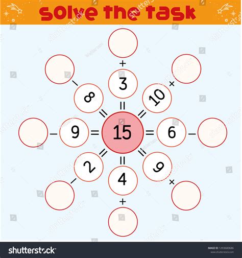 Worksheet Mathematical Puzzle Game Learning Mathematics 库存矢量图（免版税）1293680686 Shutterstock