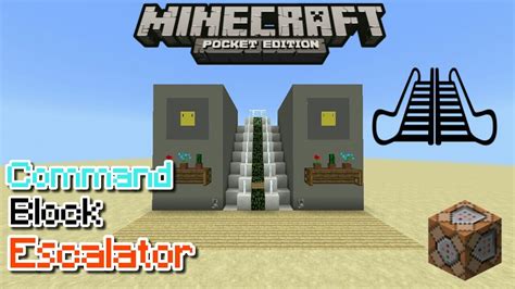 Working Command Block Escalator In Mcpe Mcpe Creation No Mods Youtube