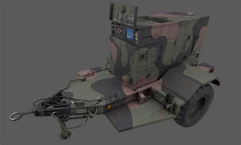 3d Model Power Generator Trailer Mep Vr Ar Low Poly Cgtrader