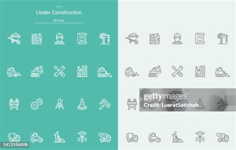 Under Construction Line Icons High Res Vector Graphic Getty Images