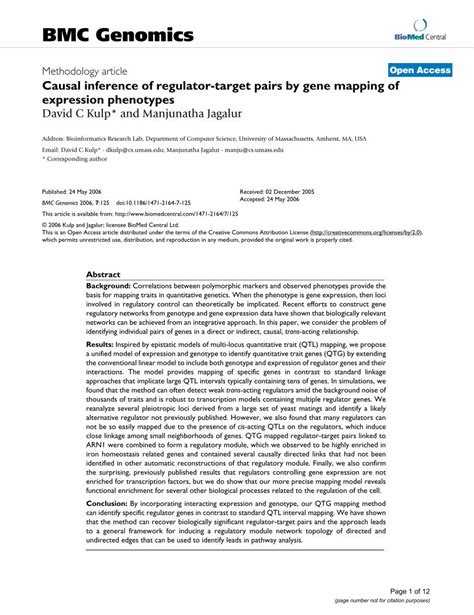 pdf causal inference of regulator target pairs by gene mapping of