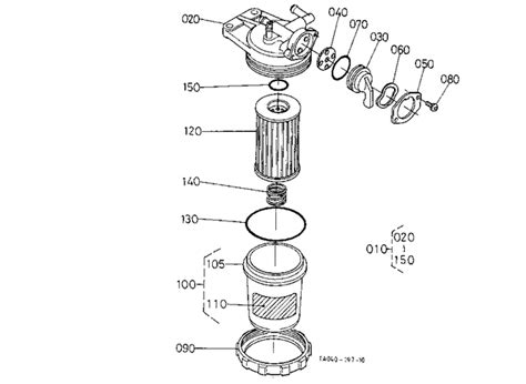 Kubota M5700 A18000 Fuel Filter [component Parts] Parts And Diagram
