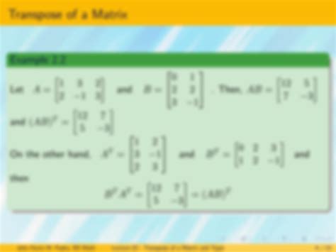 Solution Lecture 02 Transpose Of A Matrix And Types Of Matrices