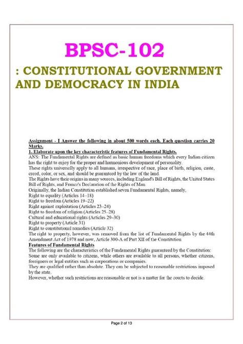 Ignou Bpsc 102 Solved Assignment 2023 24 English Medium Ignou Solved Assignment 2024 25