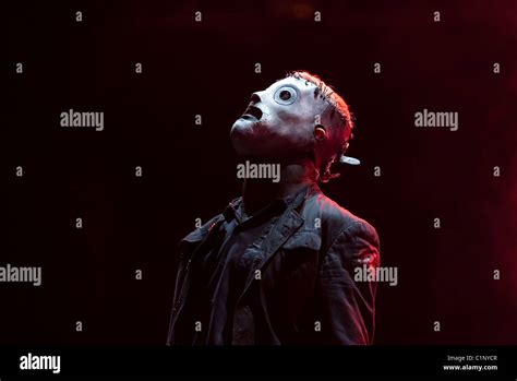 Us Metal Band Slipknots Singer Corey Taylor Performing Live At Optimus Alive 2009 Day 1