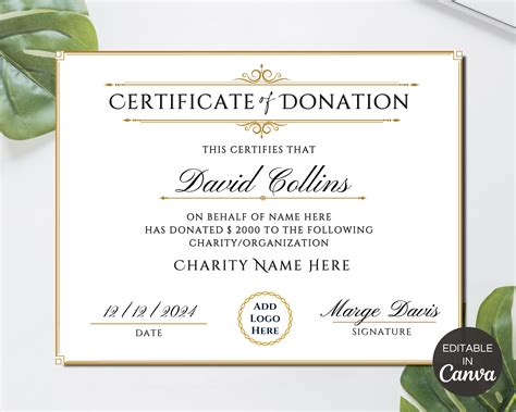 Certificate Of Donation Deped Template