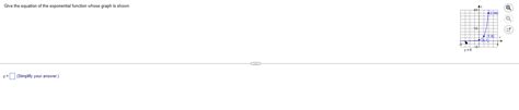Solved Give The Equation Of The Exponential Function Whose