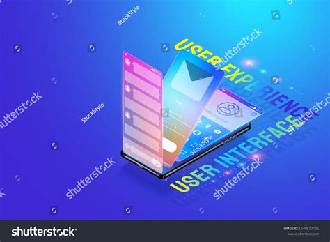 3d Isometric Mobile App Ui Ux 库存插图 1549517705 Shutterstock