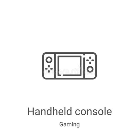 Handheld Console Icon Vector From Gaming Collection Thin Line Handheld Console Outline Icon