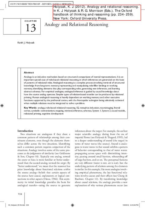 Pdf Analogy And Relational Reasoning