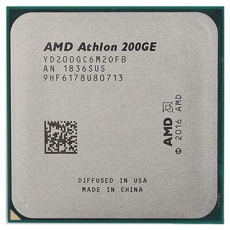 AMD Athlon 200GE 2-Core 4-Thread AM4 Socket Desktop Processor with ...