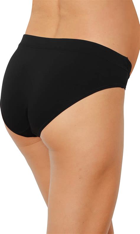 Innersy Womens Under The Bump Maternity Panties 5 Pack L Size Black