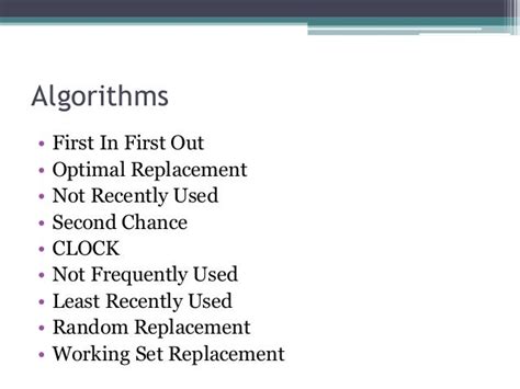 Page Replacement Algorithms