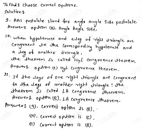 Solved 9 What Does Aas Postulate Stand For Aside Side Side