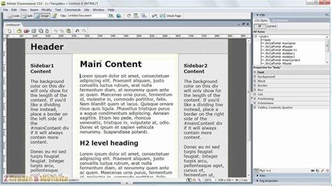 Free Css Templates Dreamweaver Cs3 Free Printables Hub