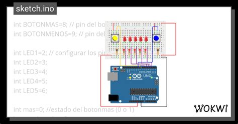 Tarea 02c Contador De Leds Con Dos Pulsadores Wokwi Esp32 Stm32