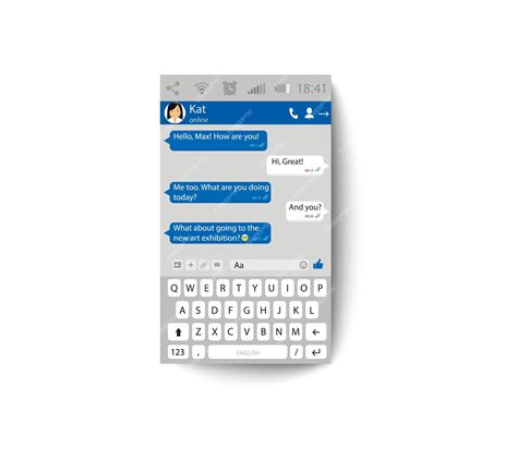 Premium Vector Chat Interface Isolated Vector Social Network Dialog Shot Isolated
