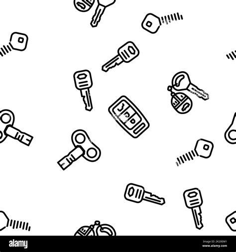 Key For Open And Close Padlock Vector Seamless Pattern Stock Vector Image And Art Alamy
