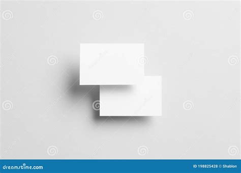 Business Card Mock Up 85x55mm Two Floating Overlapping Cards Stock