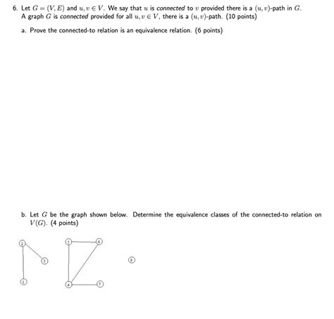 Solved Let G V E And U V E V We Say That U Is Chegg