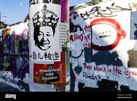 Anti Beijing Counter Slogans Are Seen In Brick Lane Brick Lane In