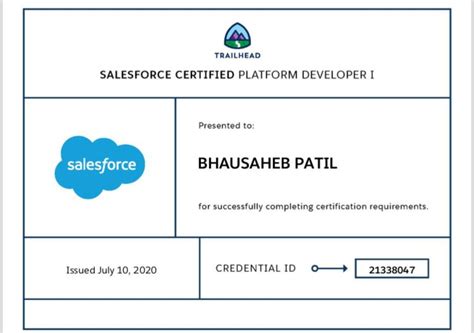 Bhausaheb P On Linkedin Completed Salesforce Pd1 Certification