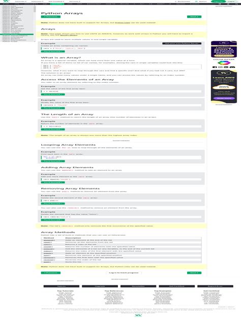 python arrays pdf python programming language variable computer science