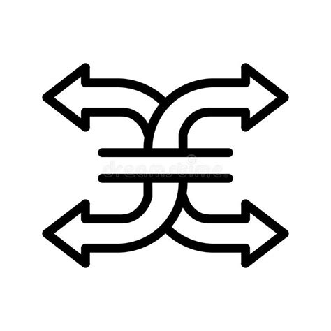 Transfer Arrows Icon Linear Style Sign For Mobile Concept And Web