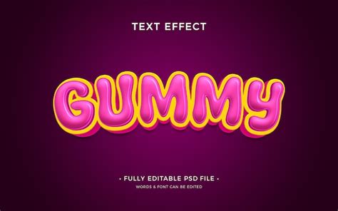 Premium Psd Gummy Text Effect