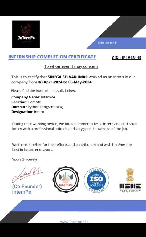 Pythonprogramming Pythoninternship Snsinstitutions Snsdesignthinkers Sinega Selvakumar