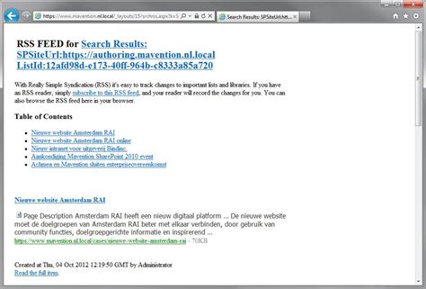 Search Based Rss In Sharepoint 2013 Waldek Mastykarz