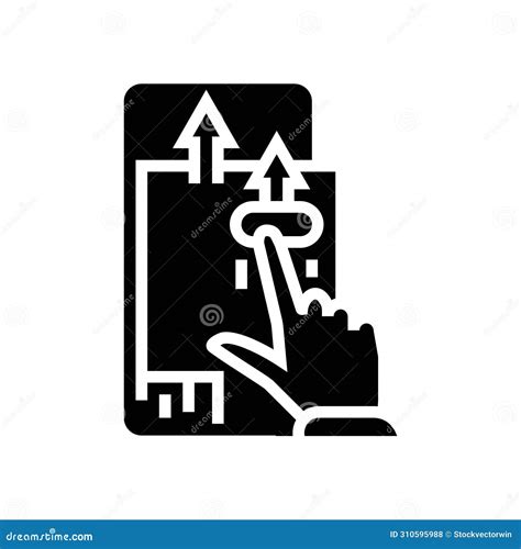 Parallax Scrolling Ux Ui Design Glyph Icon Vector Illustration Stock Vector Illustration Of