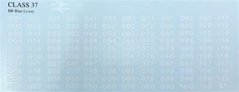 Class 37 Br Blue Livery Decal X2 Sheets Skytrex