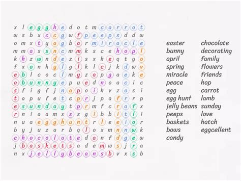 Easter Sopa De Letras