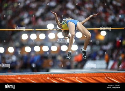 Yuliya Levchenco Participating In The High Jump At The European