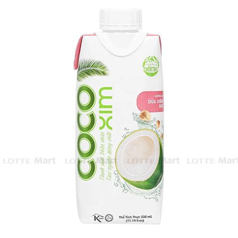 Nước Dừa đóng Hộp Cocoxim Sen 330ml