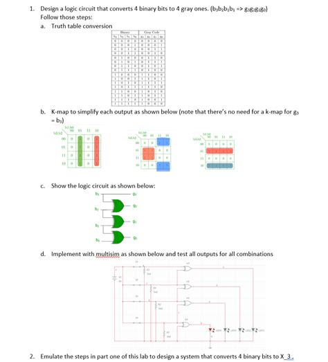 Solved 1 Design A Logic Circuit That Converts 4 Binary Bits Chegg Com