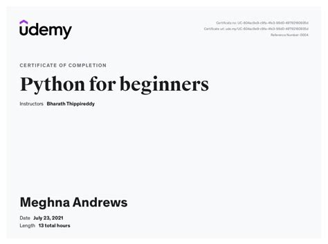 Meghna Andrews On Linkedin Certificateofcompletion Python Codingskills